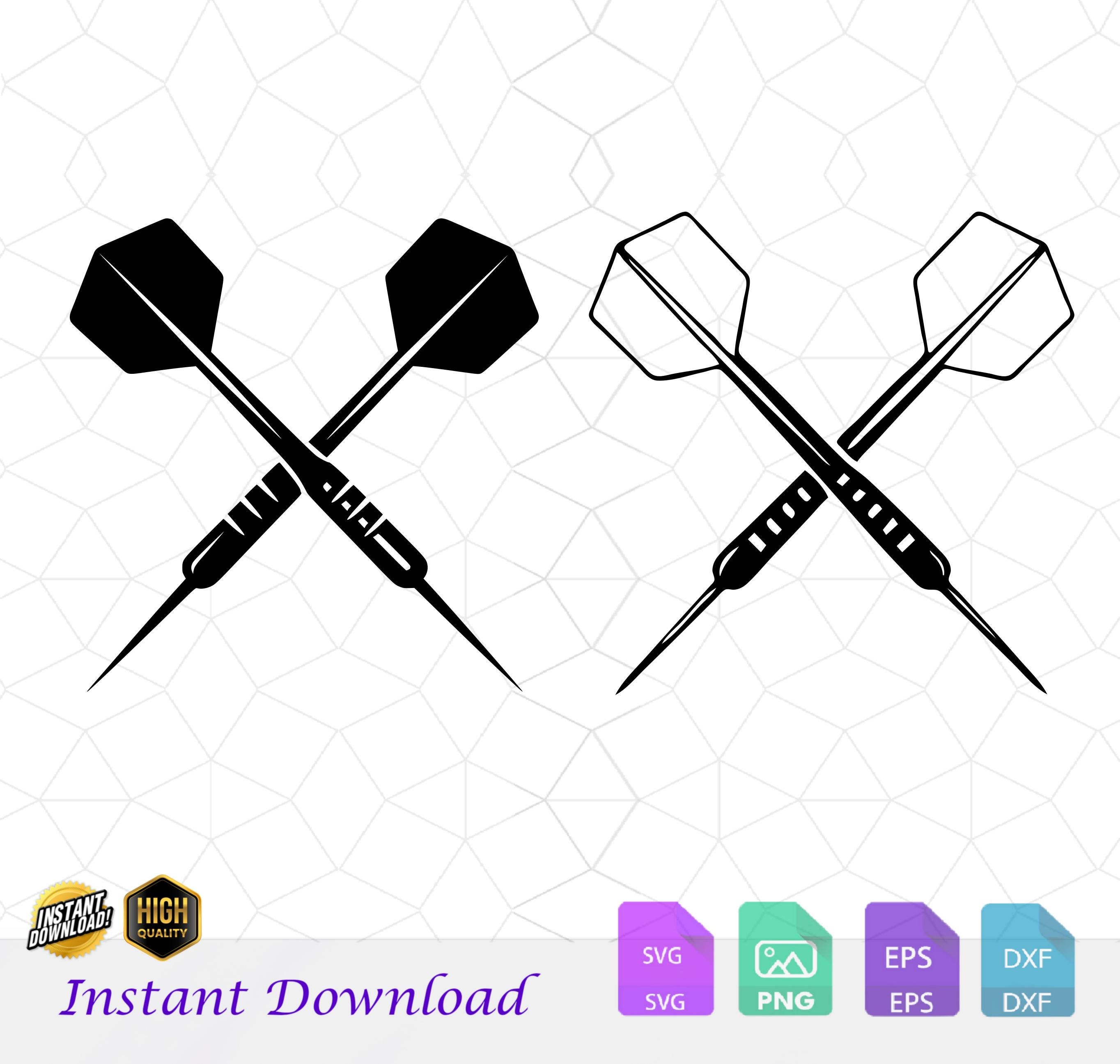 Crossed Darts (svg, Png, Dxf, Eps), Vector Cut File - Etsy