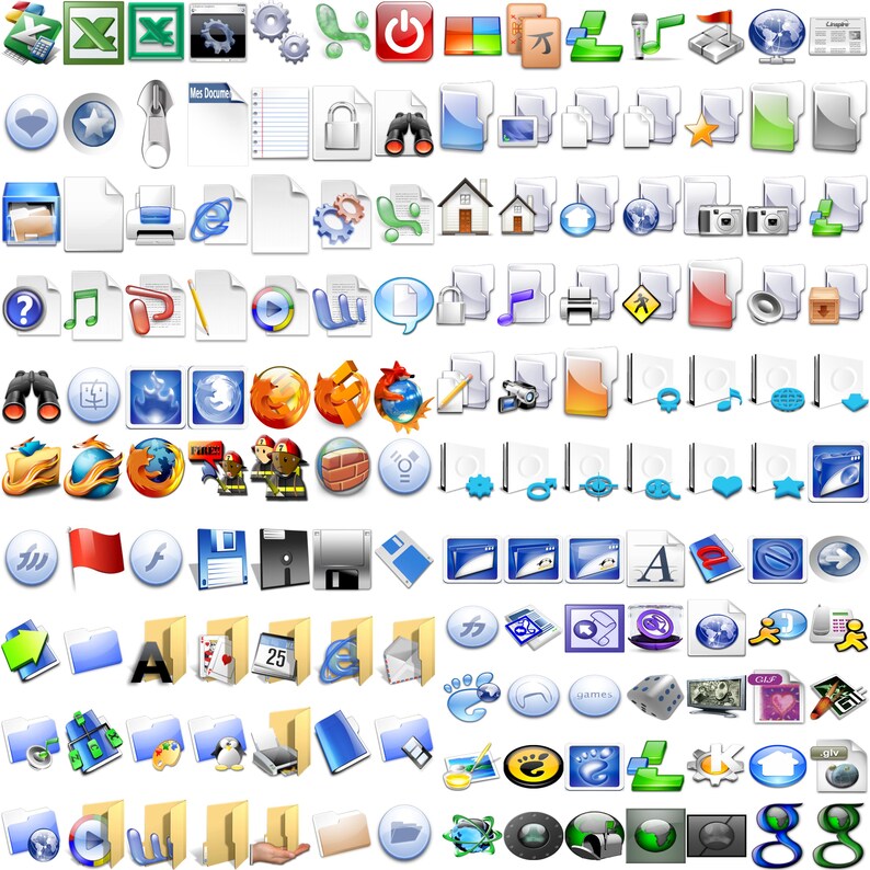 Mega Icon Bundle: 10,000+ PNG Icons, PPT Icons - Etsy