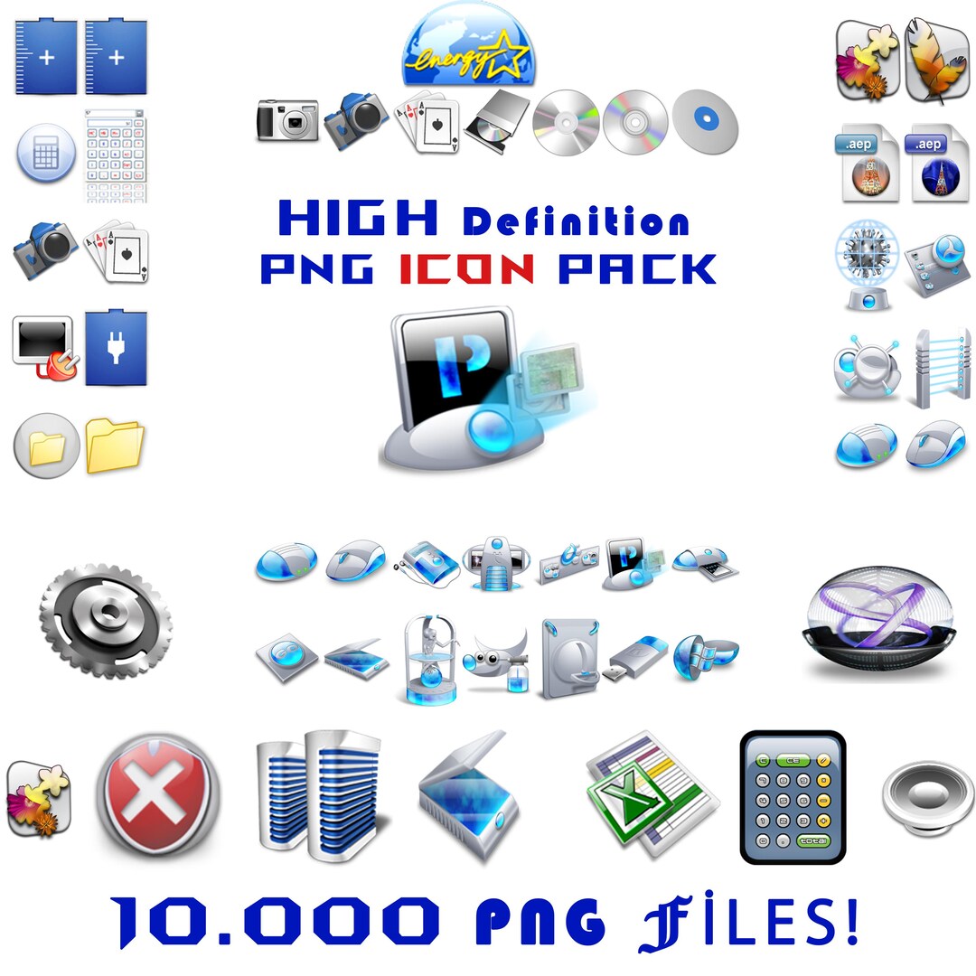 Mega Icon Bundle: 10,000+ PNG Icons, PPT Icons - Etsy