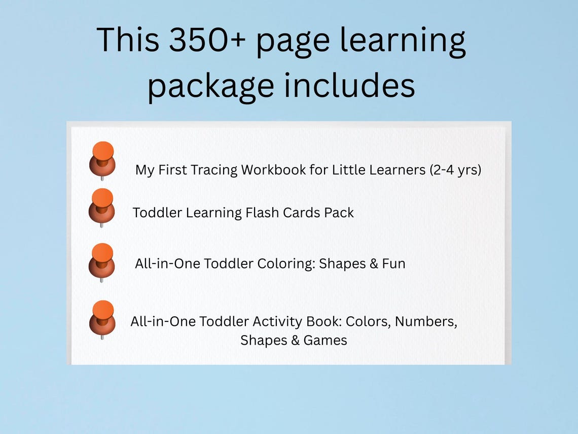 Early Learning Activity Pack – 350+ Toddler Worksheets, Ages 2-4 ...