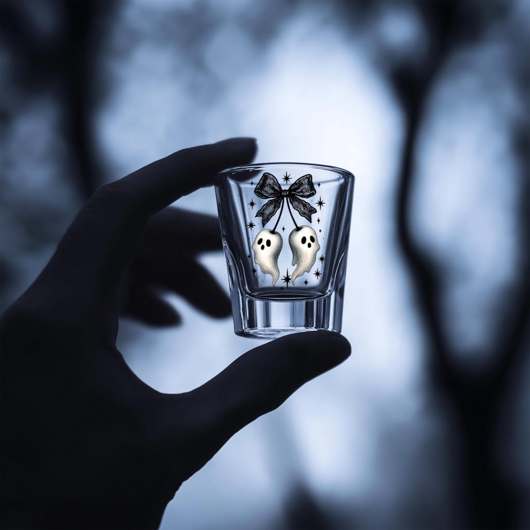 Ghost Cherry Shot Glass: Spooky Halloween Party Favor - Etsy