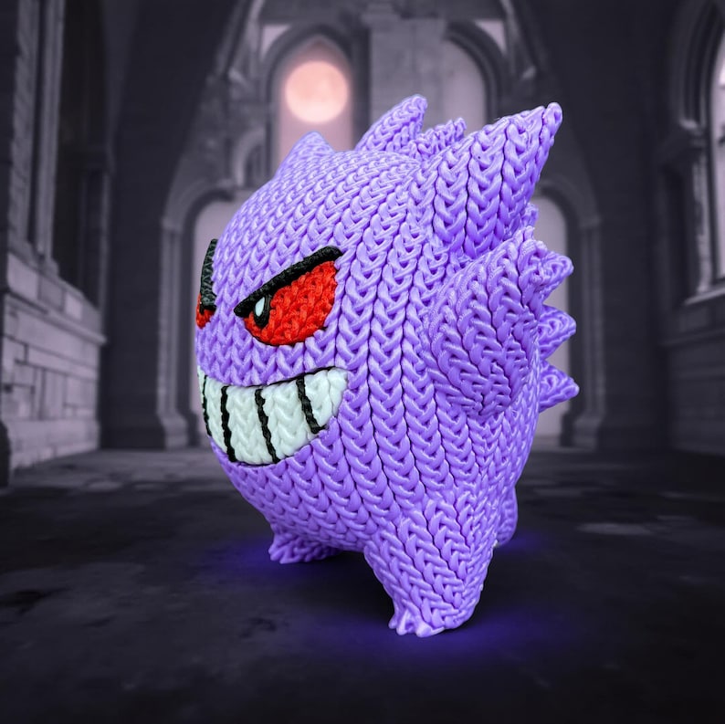 Gengar Estilo Crochet – Figura Pokémon Hecho a Mano | Decoración ...