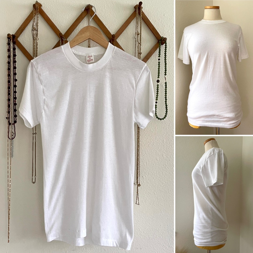 80s Vintage AUSTIN MANOR JC Penney Tshirt Plain White Tshirt Single ...