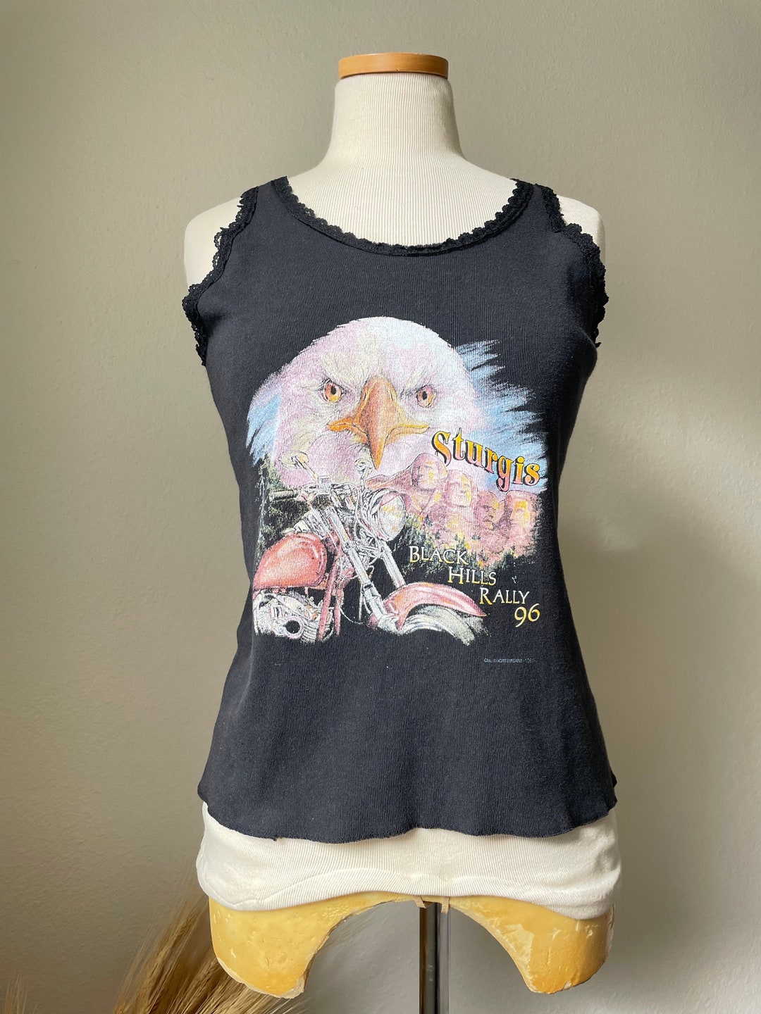 1996 Vintage STURGIS Black Hills Rally Tank Top Lady Tank Harley ...