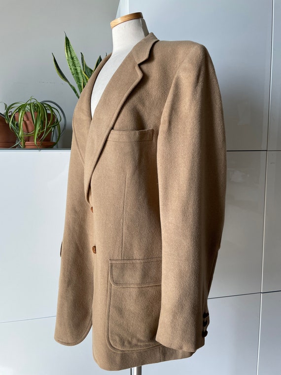 Vintage JOHN STERN CLOTHIERS Camel Hair Blazer / Sui… - Gem