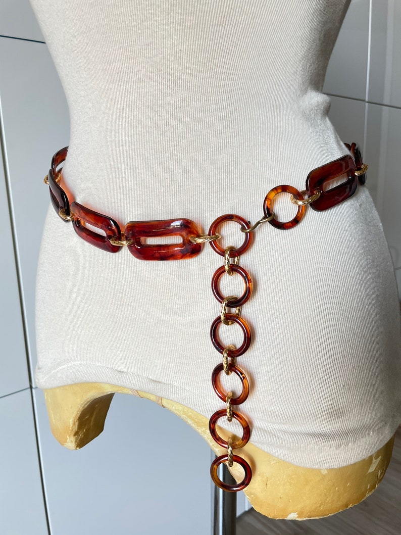 1970s Vintage Chain Belts / Tortoiseshell Lucite / Capiz Shell - Etsy