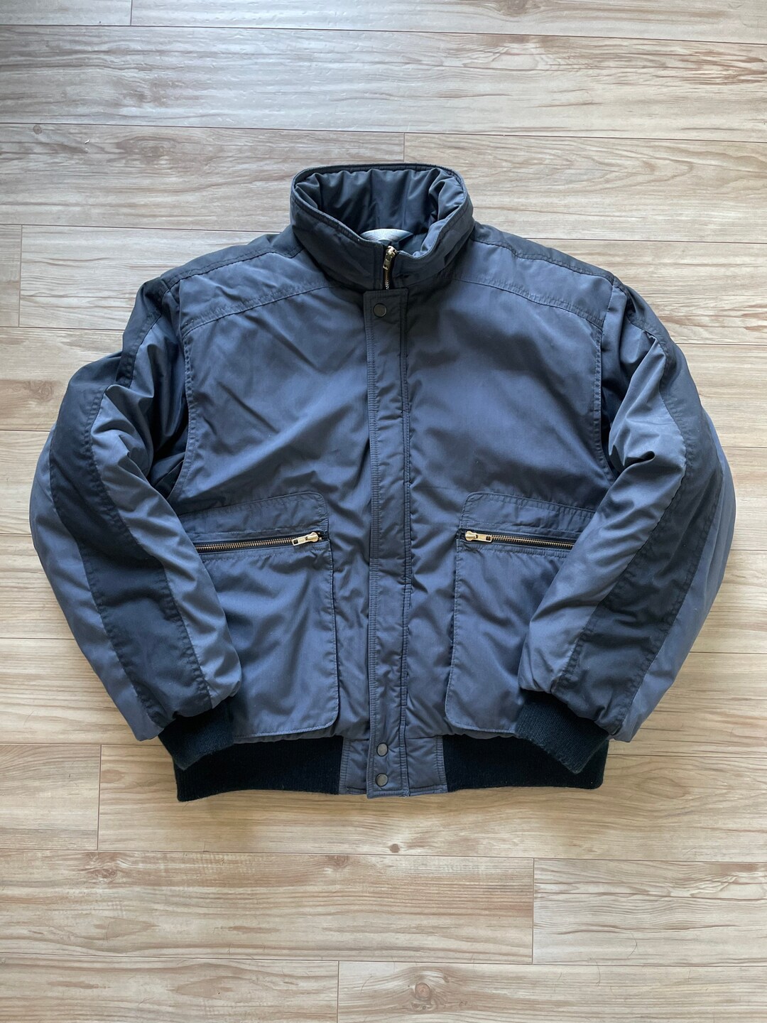 1980s Vintage Gray Puffer Jacket: Vegan Down, Mens XL - Etsy