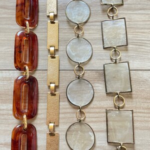 1970s Vintage Chain Belts / Tortoiseshell Lucite / Capiz Shell - Etsy