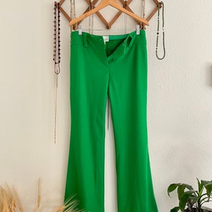 1970s Vintage BOBBIE BROOKS Green Wool-blend Bellbottom / Wide Flare ...
