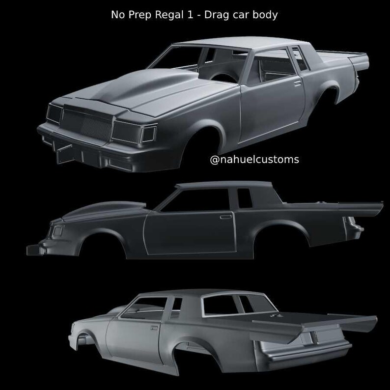 1:24 Scale No Prep Regal Drag Car Body - Model Kit - Etsy