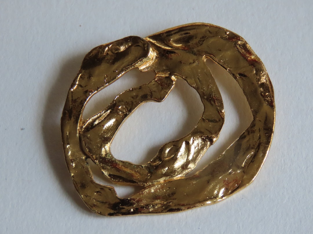 YSL Yves Saint Laurent Snake Brooch - Etsy