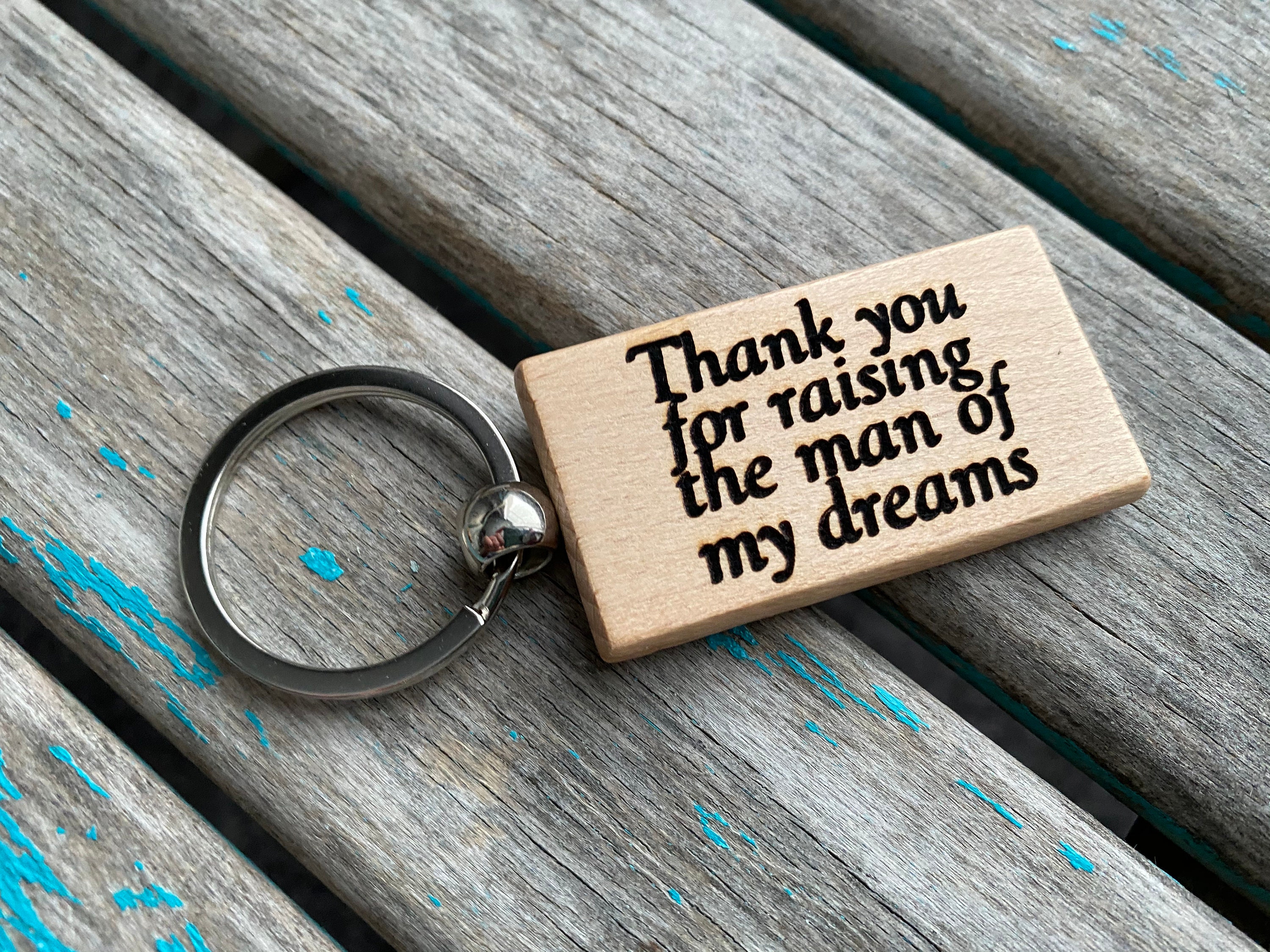 Mother in Law Keychain- "thank You for Raising the Man of My Dreams ...