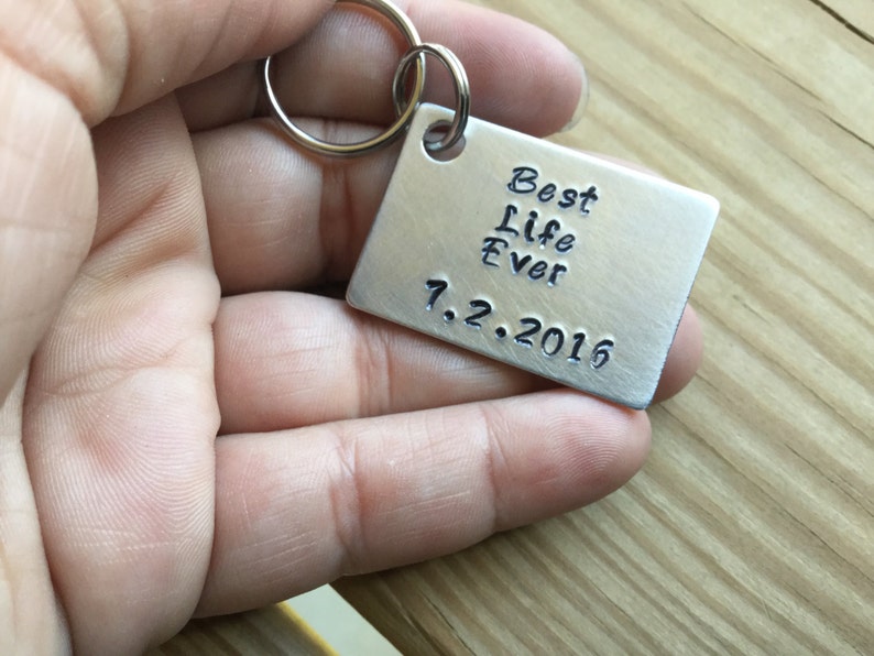 Best Life Ever Keychain With Date Perfect as a Baptism Gift - Etsy
