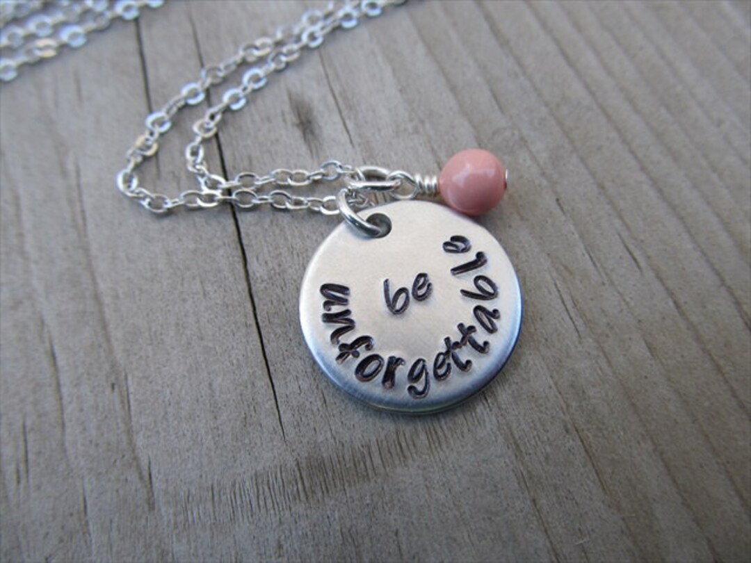 Inspiration Necklace- "be Unforgettable" With an Accent Bead in Your ...