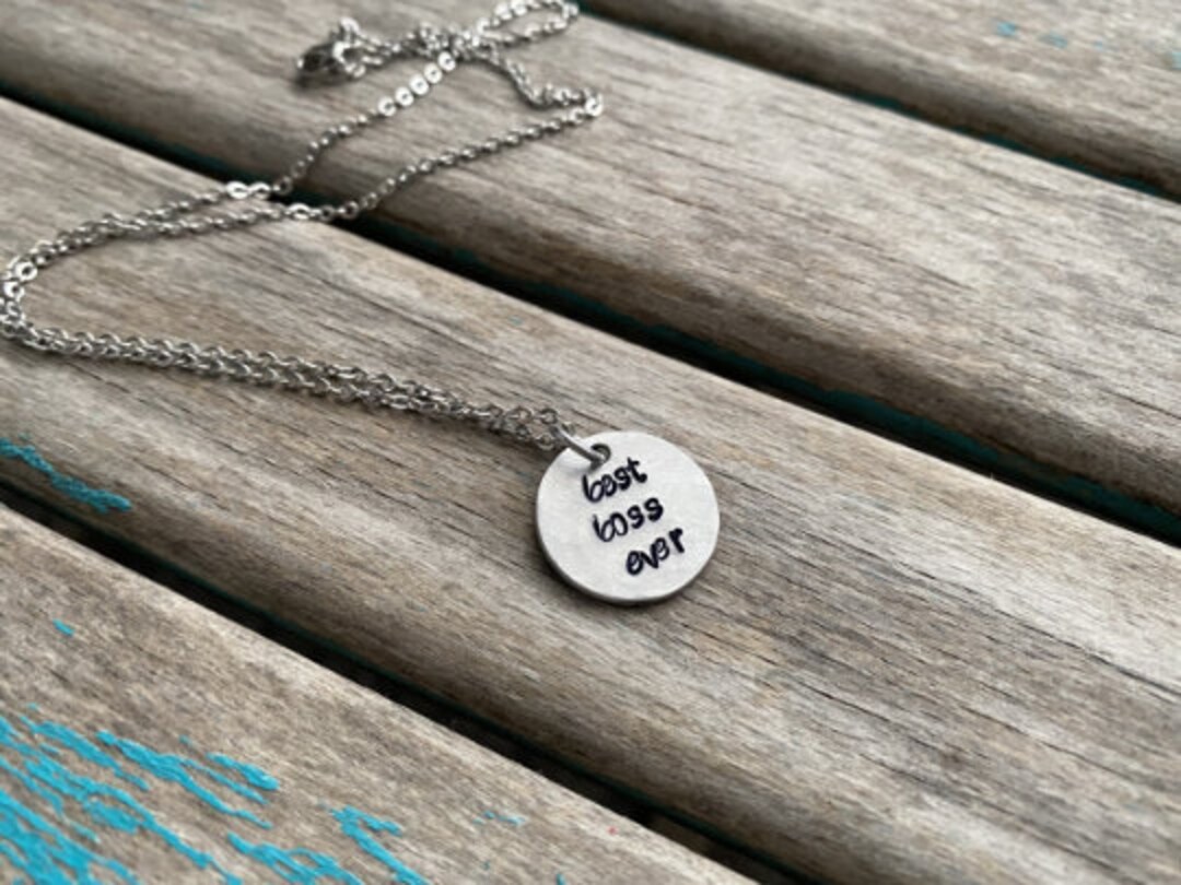 Inspiration Necklace- "best Boss Ever" Pendant on an 18 Inch Stainless ...