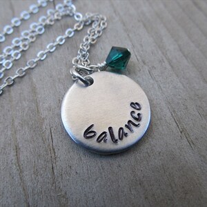 Balance Inspiration Necklace- "balance" With an Accent Bead in Your ...