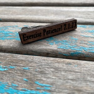 Tie Bar exercise Patience With a Date of Your - Etsy