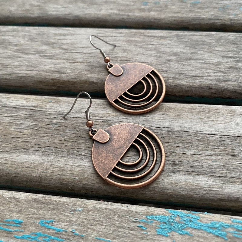 Copper Earrings - Etsy