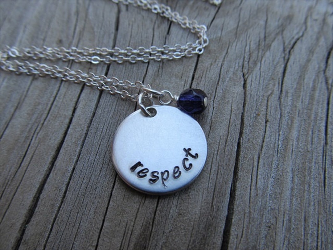 Respect Inspiration Necklace- "respect" With an Accent Bead in Your ...