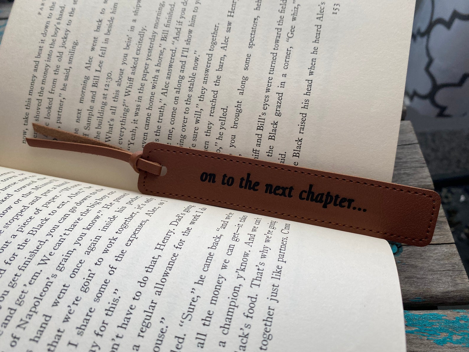 Leather Bookmark - "on to the Next Chapter..." - Etsy