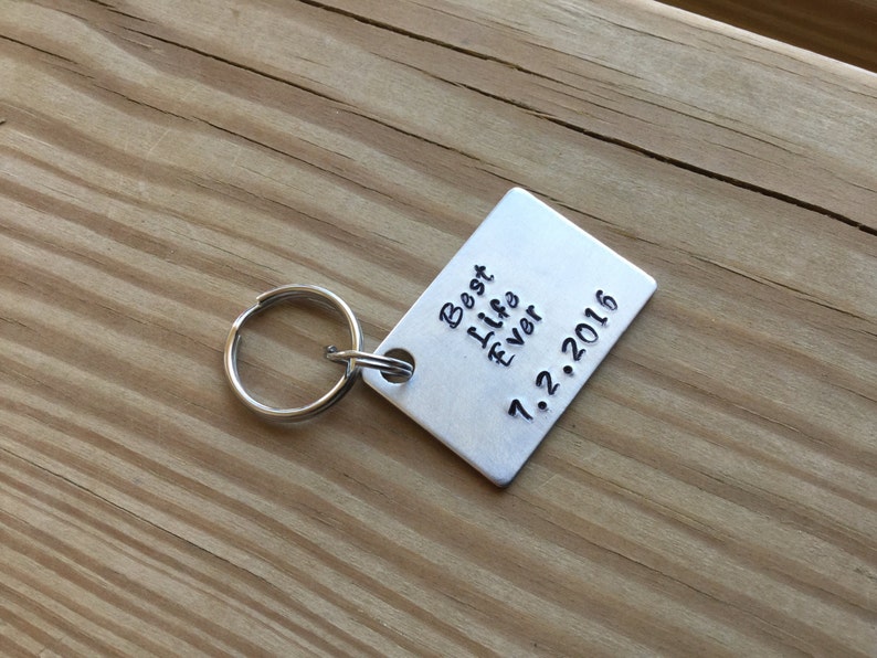 Best Life Ever Keychain With Date Perfect as a Baptism Gift - Etsy