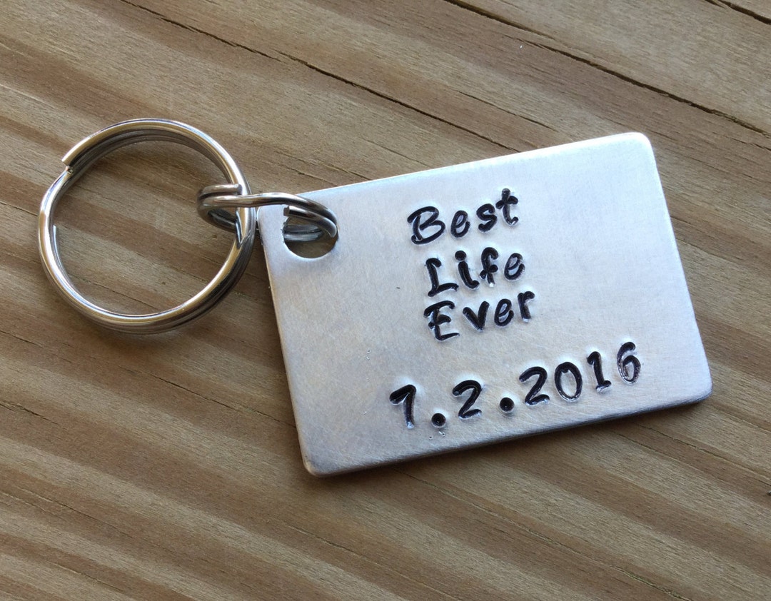 Best Life Ever Keychain With Date- Perfect as a Baptism Gift, Start of ...