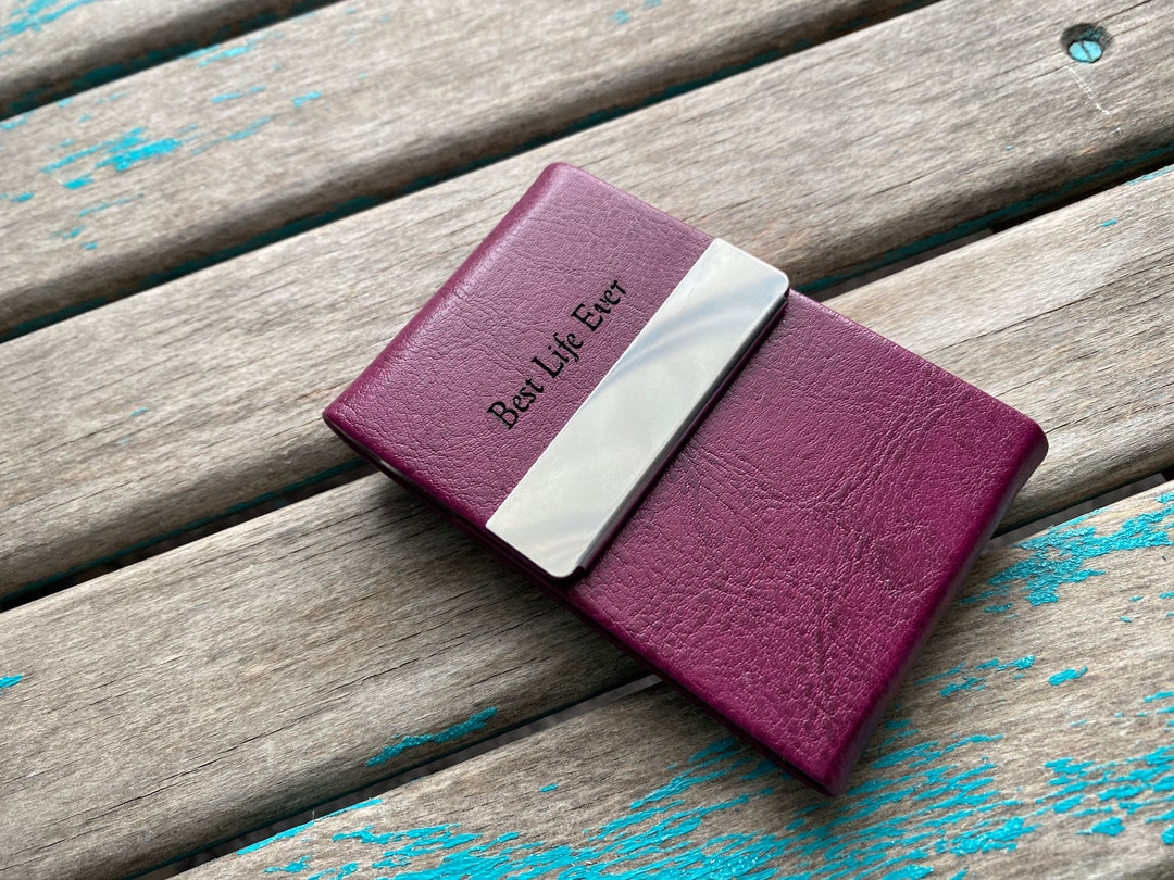 Business Card/contact Card Holder With Your Choice of Options to Add to ...