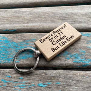 Exercise Patience Keychain exercise Patience Best Life Ever with Name ...