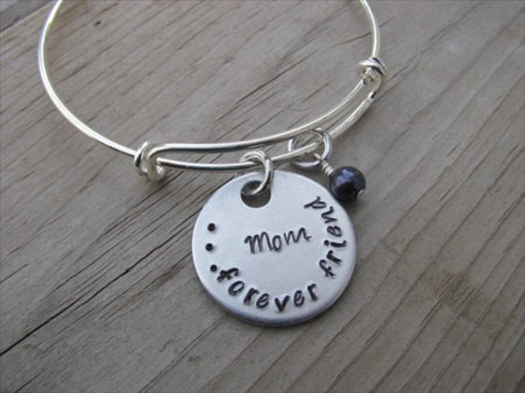 Mother's Bracelet- "mom...forever Friend" With an Accent Bead of Your ...