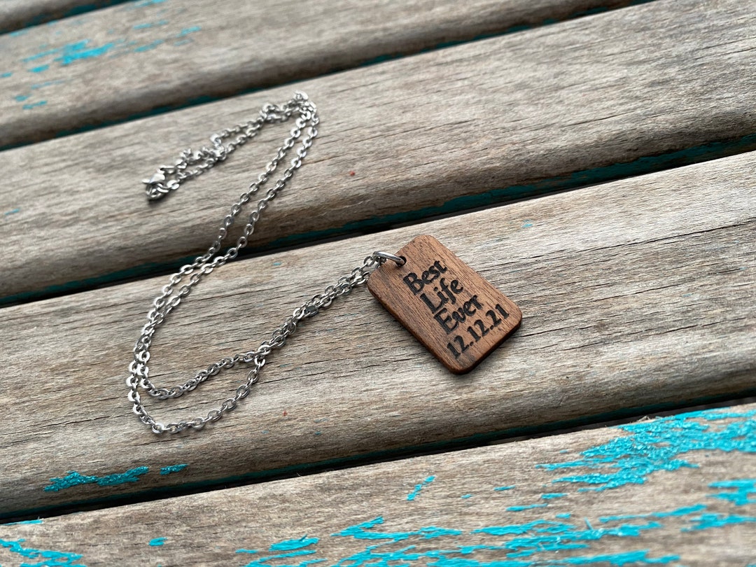 Best Life Ever Inspiration Necklace- "best Life Ever" With a Date of ...