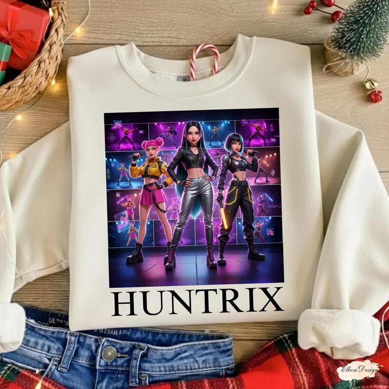 Huntrix Kpop Demon Hunters PNG - Saja Boy & Girl Dinner Art - Kpop Idol ...