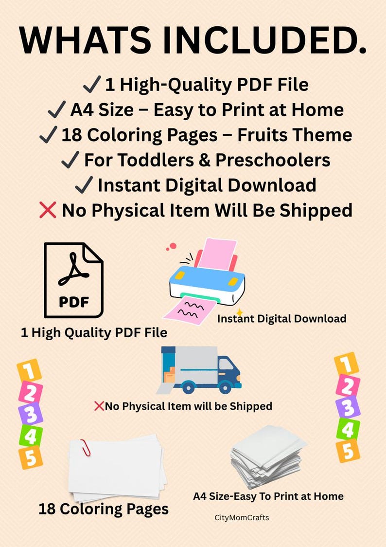 Learn and Color Numbers 1-10 -fun Educational Coloring Book for Kids ...