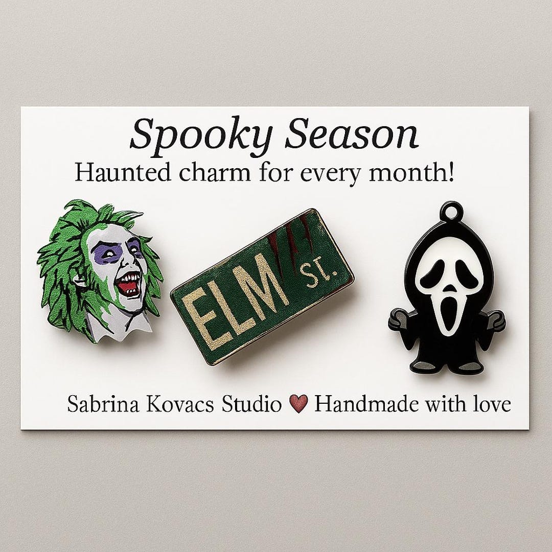 Halloween Horror Movie Handmade Magnet Set | Spooky Fridge Decor - Etsy