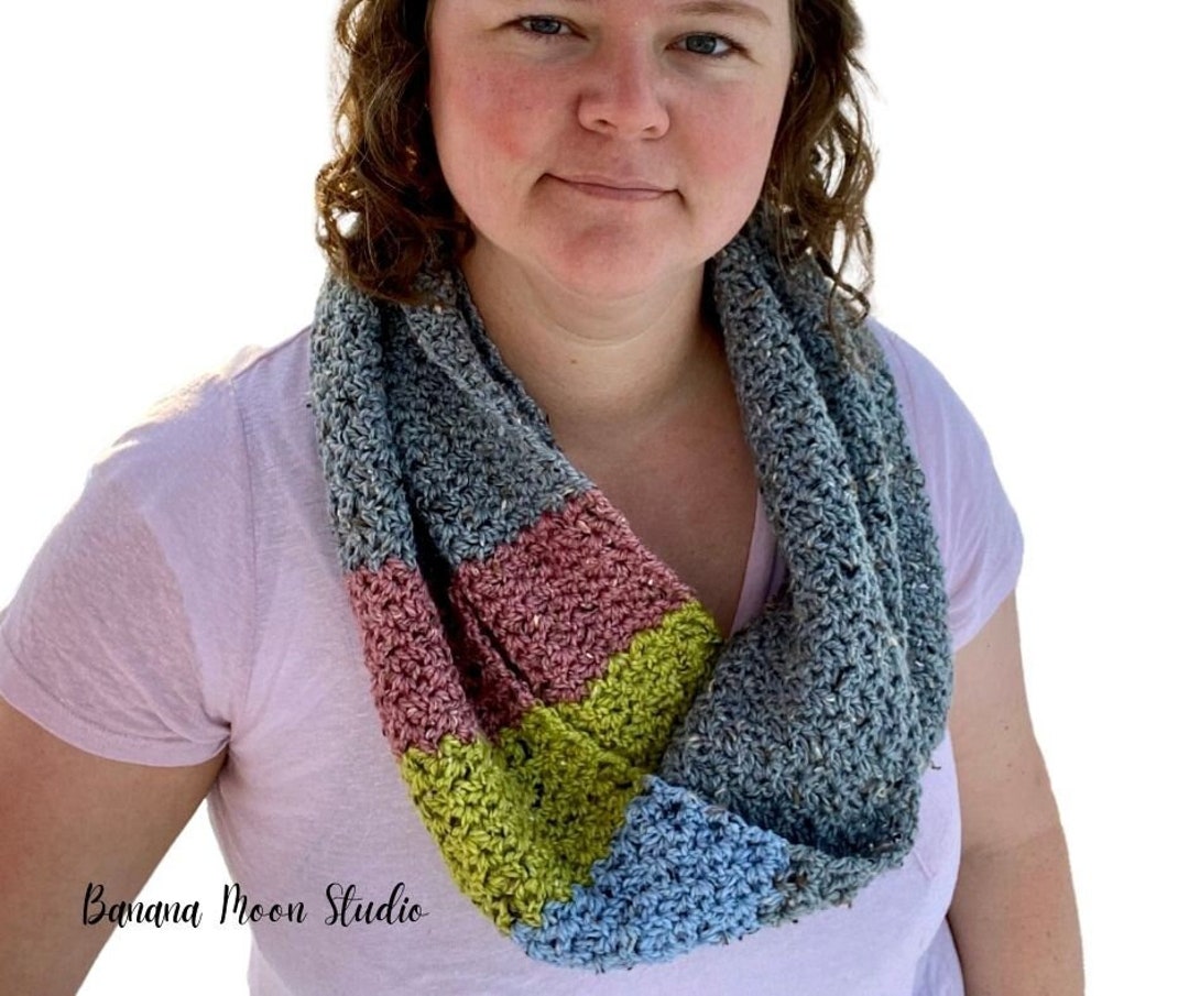 Digital Crochet Pattern for an Easy Infinity Scarf or Cowl for Winter ...