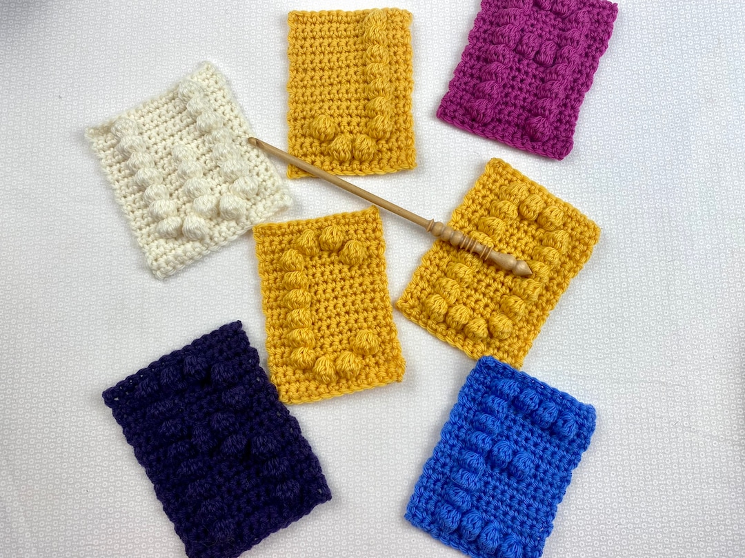 Digital Crochet Pattern for a Bobble Stitch Alphabet of Capital Letters ...