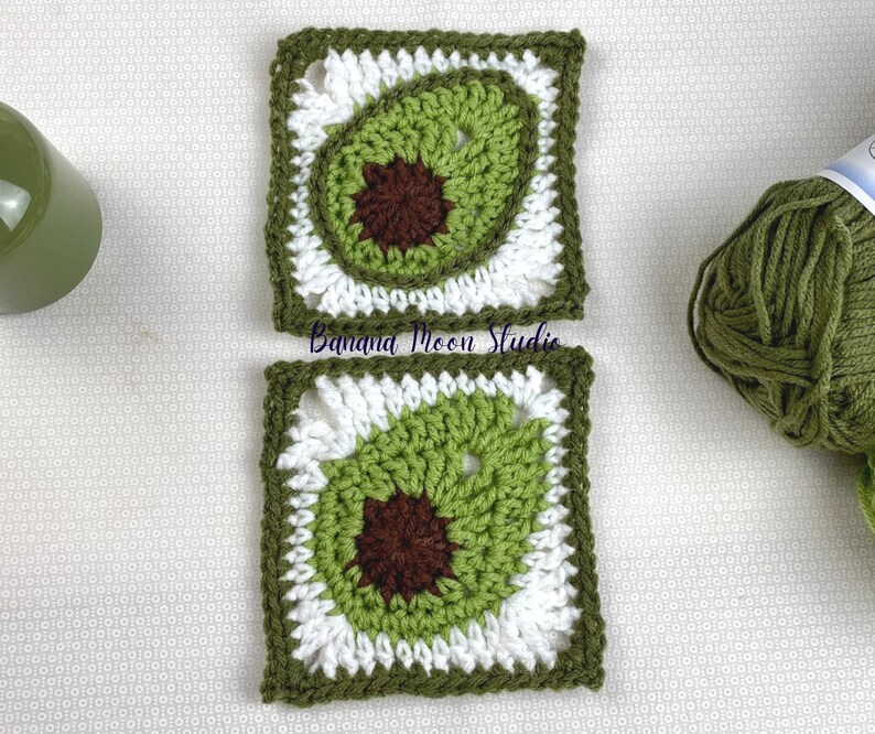 Digital Crochet Pattern for an Avocado Blanket Square - Etsy