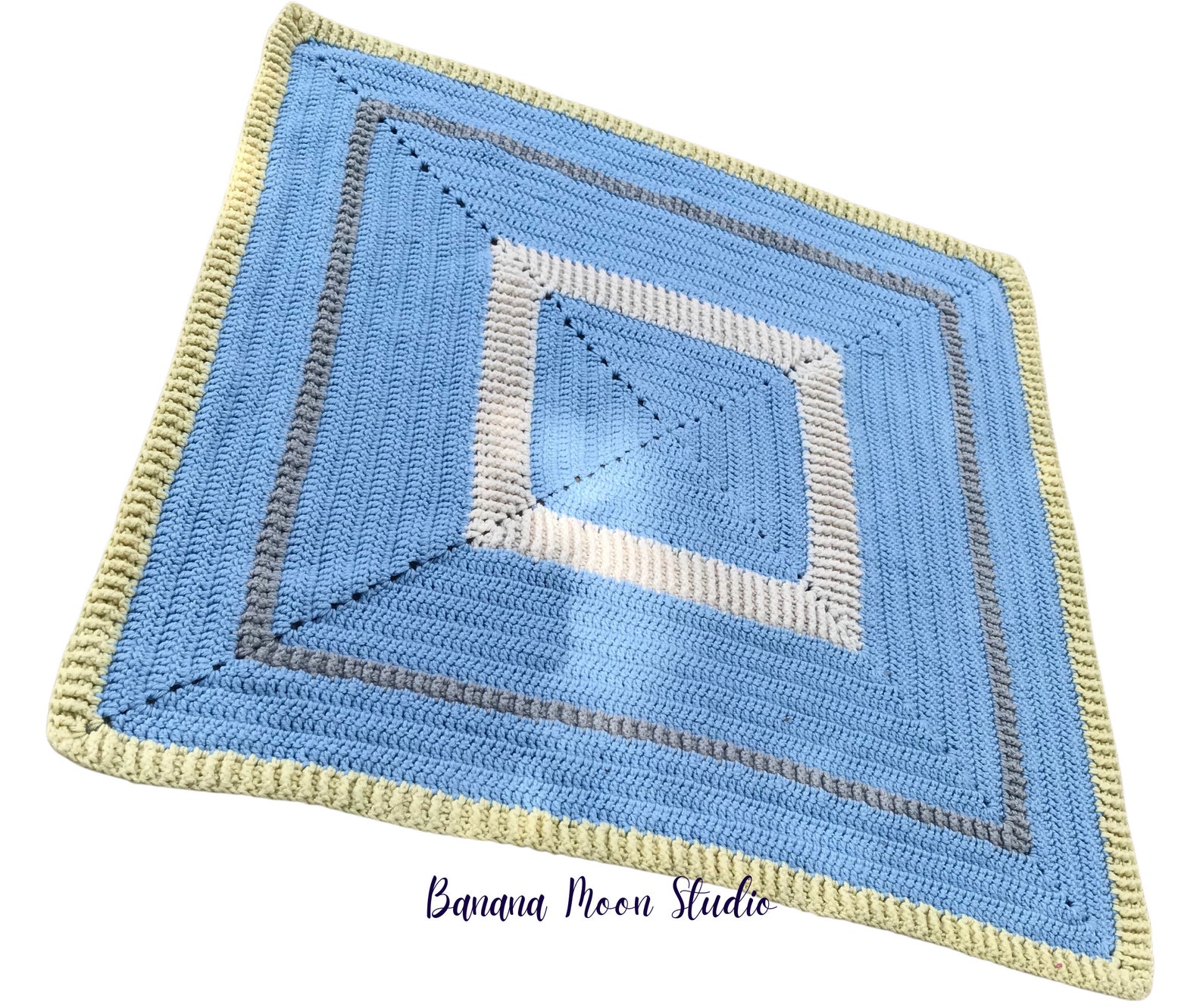 Digital Crochet Pattern for a Center-out Square Baby Blanket - Etsy