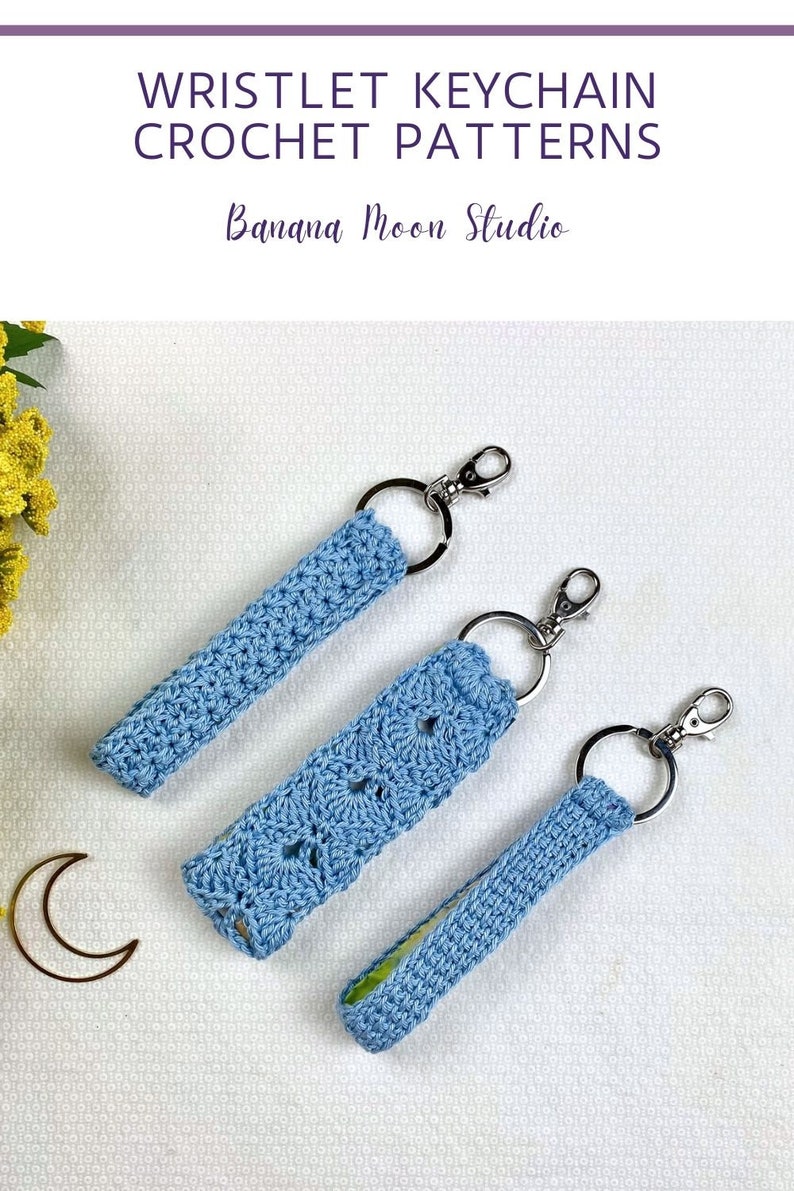 Digital Crochet Pattern Collection of Three Wristlet Keychains - Etsy