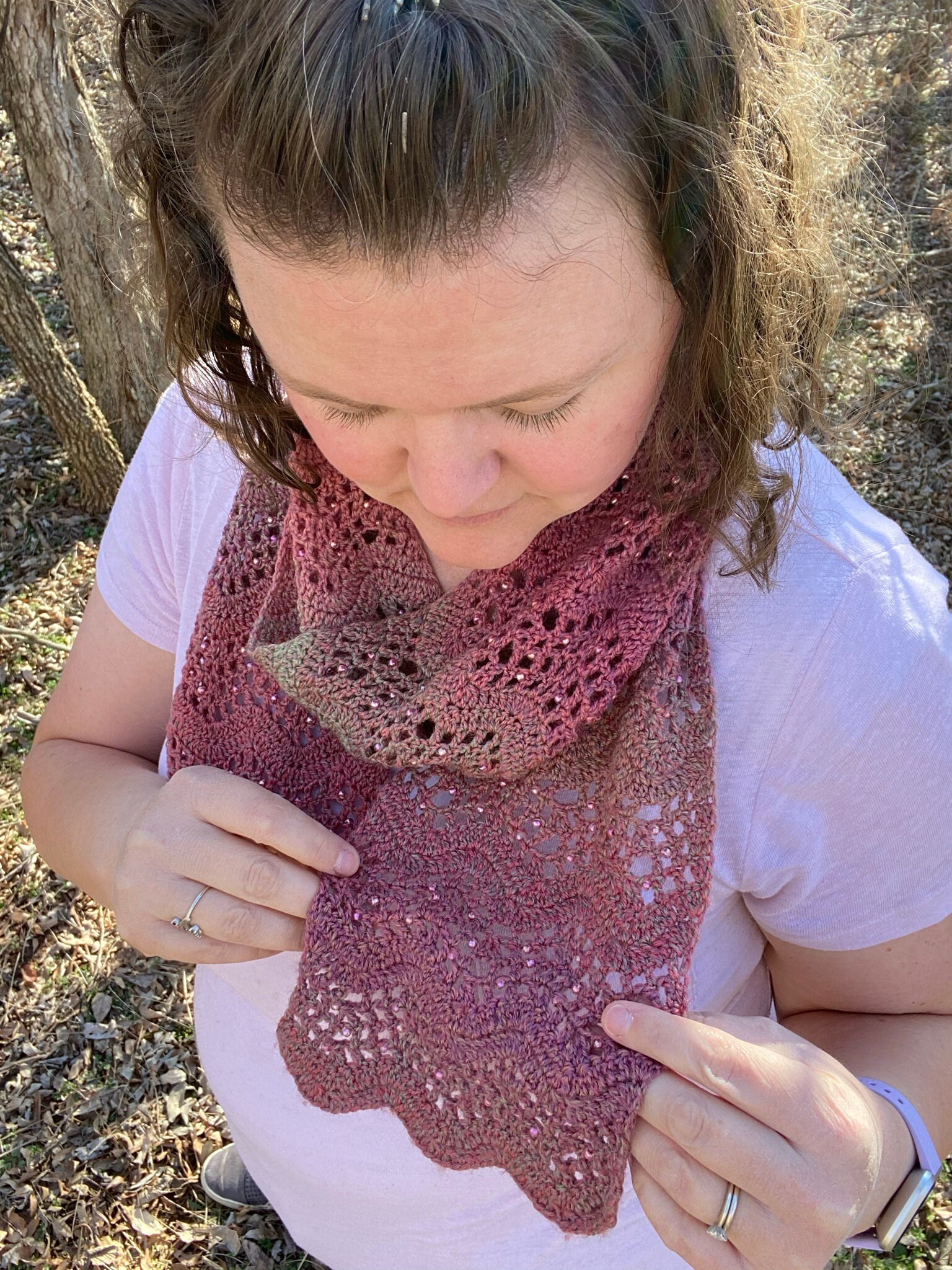 Digital Crochet Pattern for a Beaded Lace Women's Scarf - Etsy