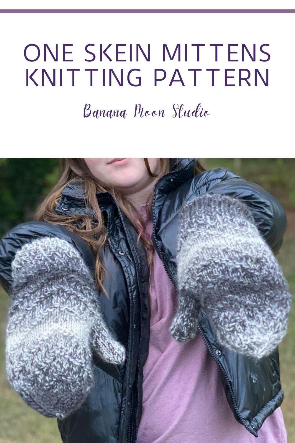 Digital Knitting Pattern for Winter Mittens for Men, Women, Teens, and ...