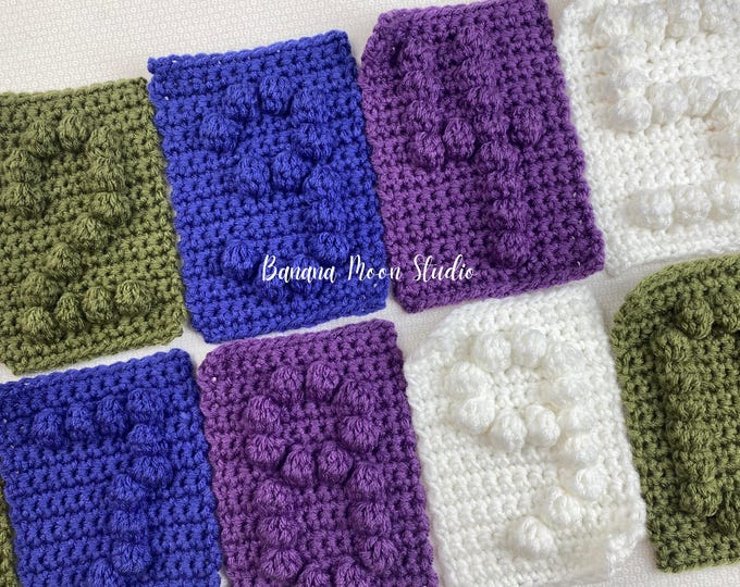 Digital Crochet Pattern for a Bobble Stitch Alphabet of Capital Letters ...