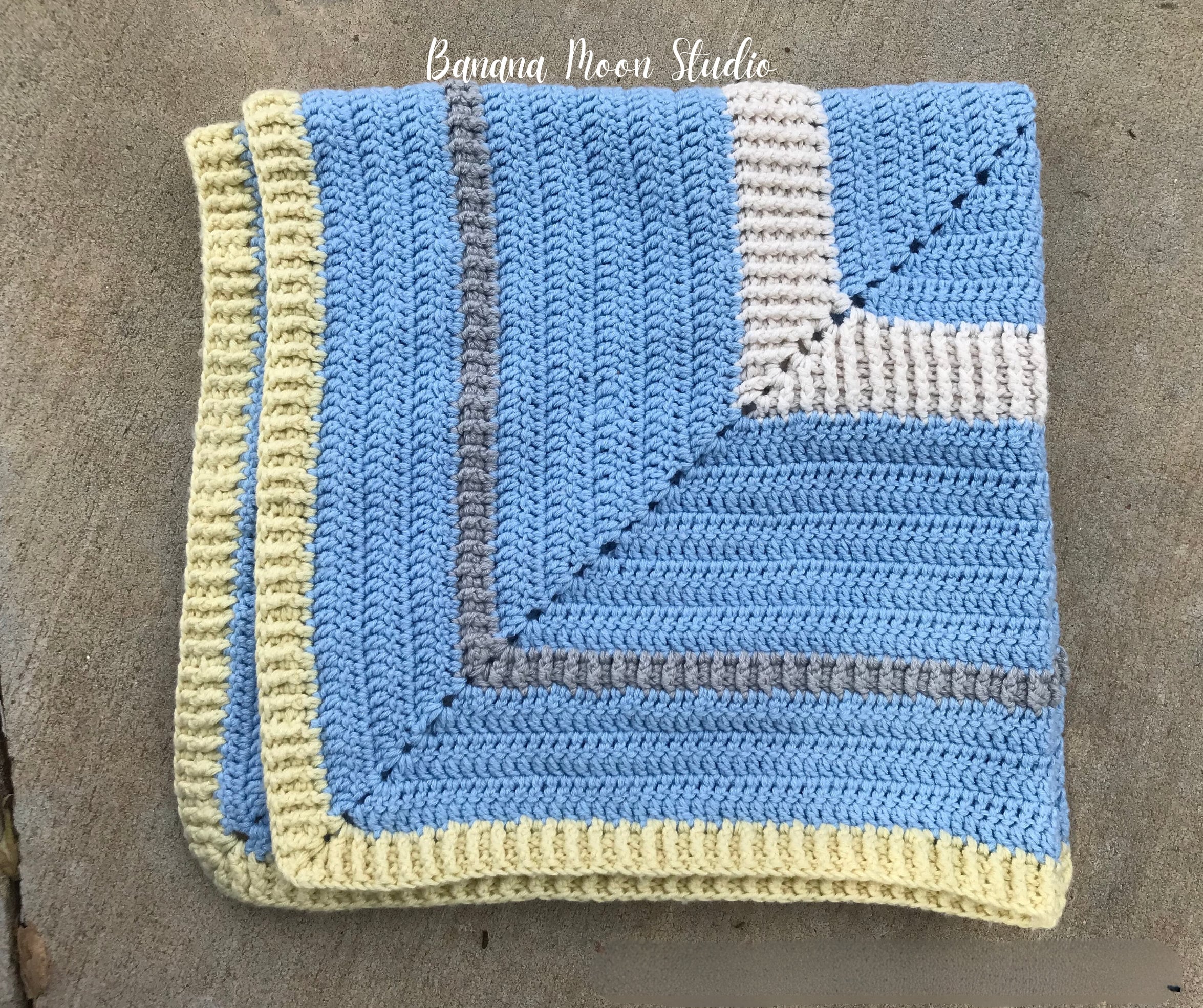 Digital Crochet Pattern for a Center-out Square Baby Blanket - Etsy