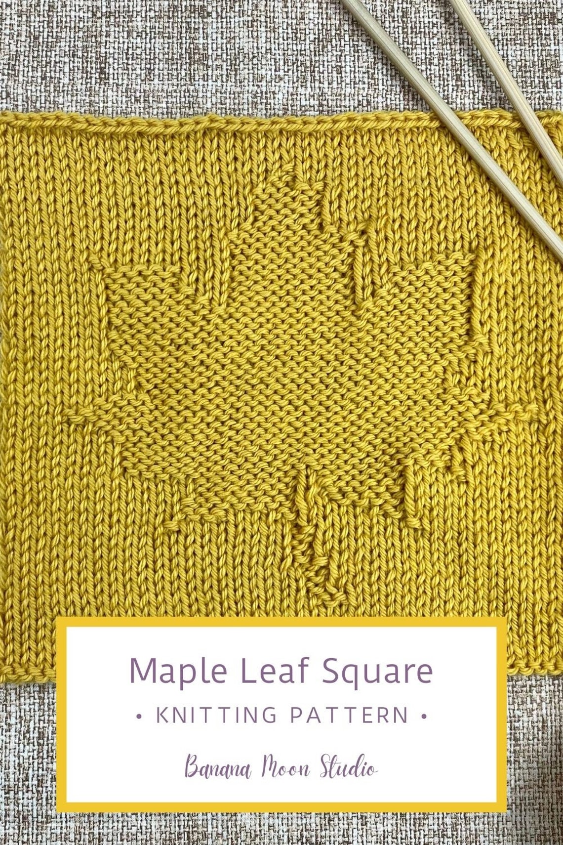 Digital Knitting Pattern for a Fall Maple Leaf Knit Square - Etsy