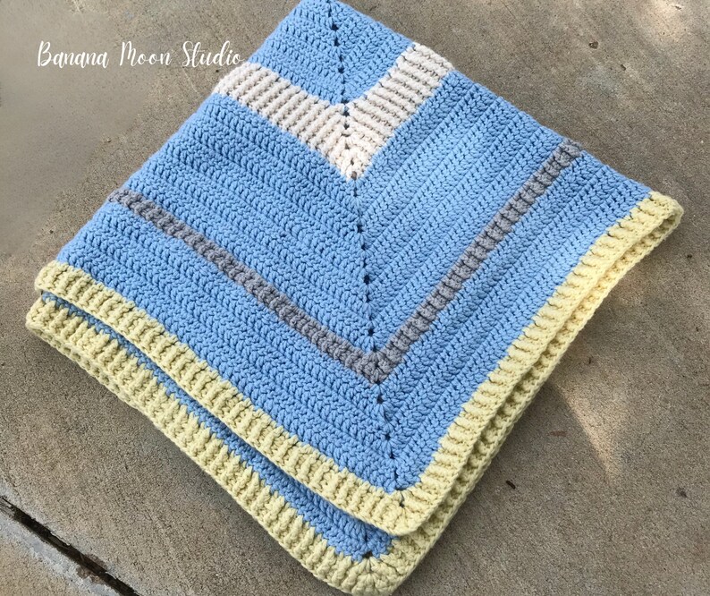 Digital Crochet Pattern for a Center-out Square Baby Blanket - Etsy