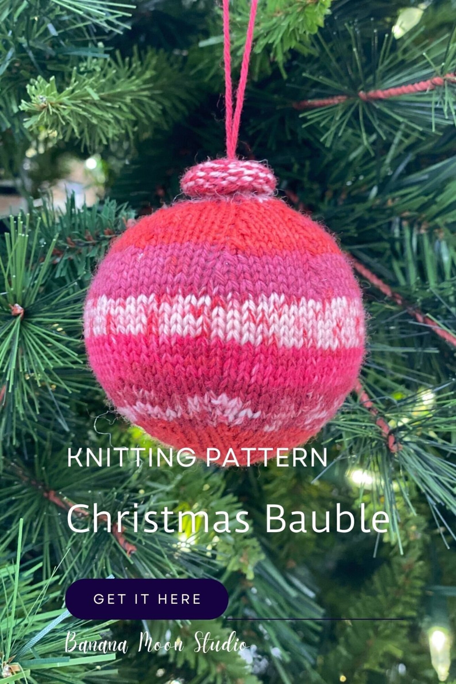 Digital Knitting Pattern for a Christmas Bauble Ornament - Etsy