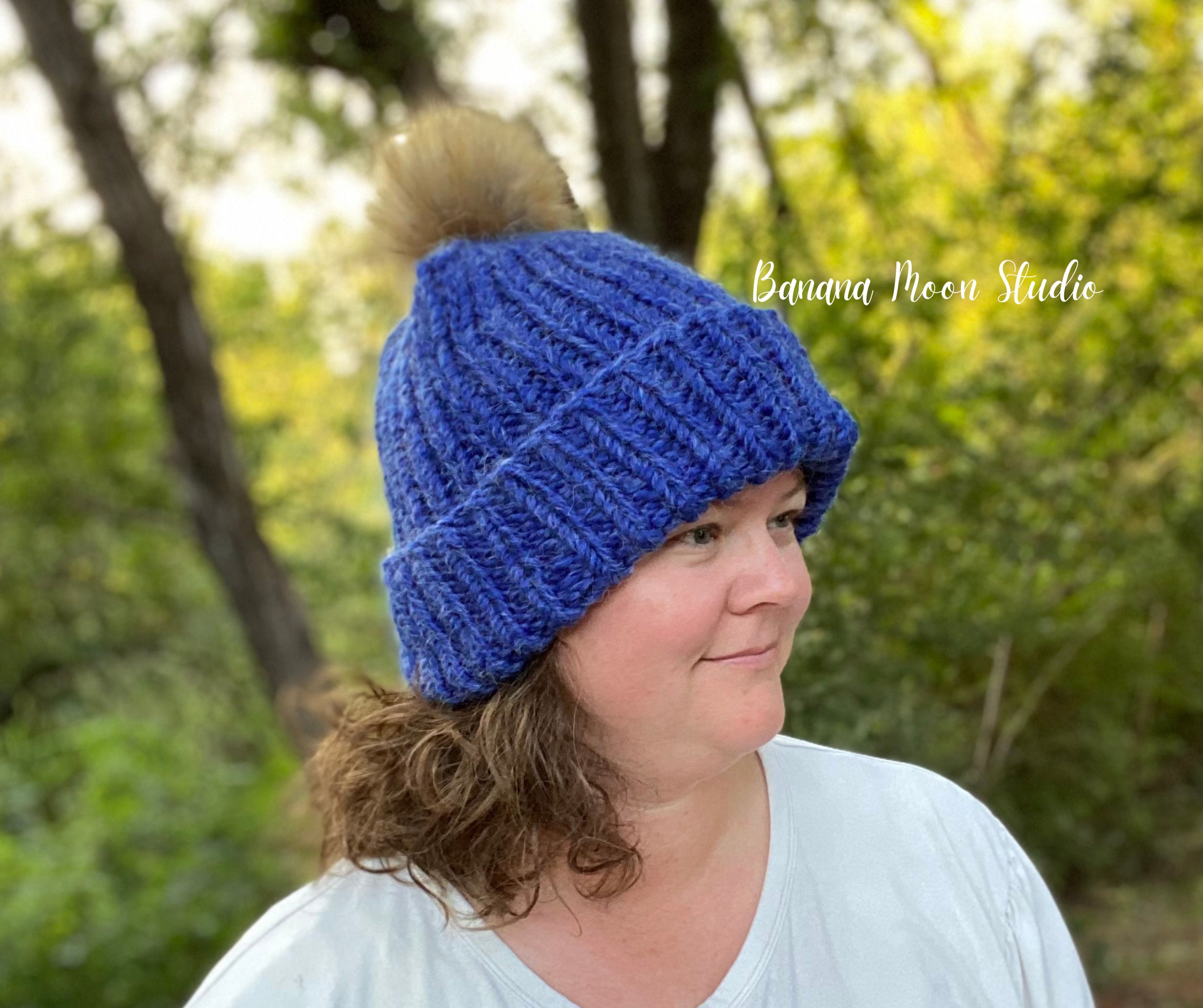 Digital Knitting Pattern for an Easy, Basic Ribbed Beanie in 6 Sizes - Etsy