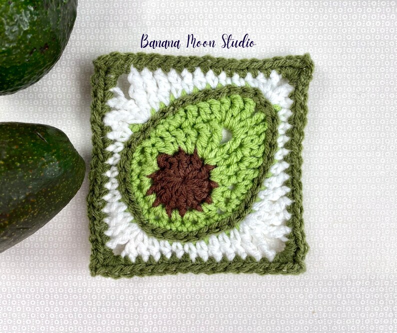 Digital Crochet Pattern for an Avocado Blanket Square - Etsy