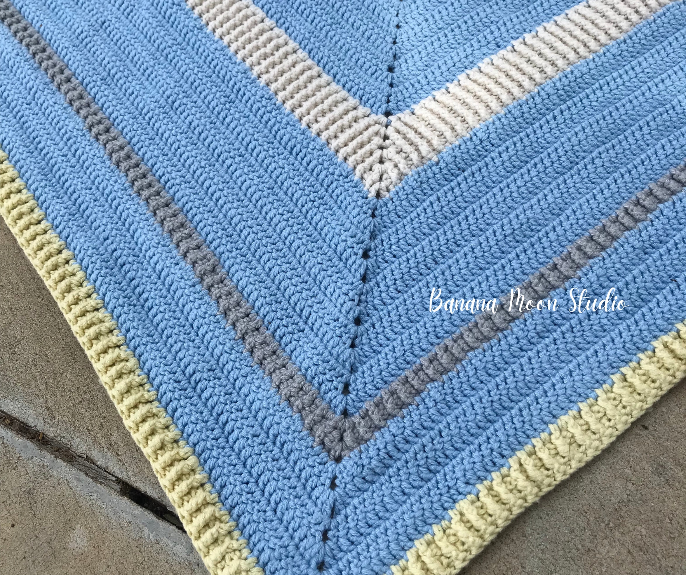 Digital Crochet Pattern for a Center-out Square Baby Blanket - Etsy