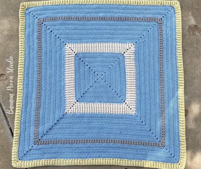 Digital Crochet Pattern for a Center-out Square Baby Blanket - Etsy