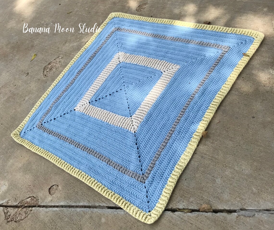 Digital Crochet Pattern for a Center-out Square Baby Blanket - Etsy